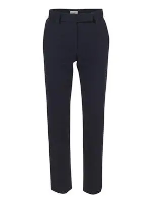 Brunello Cucinelli Cropped Stretch Tailored Trousers - Black