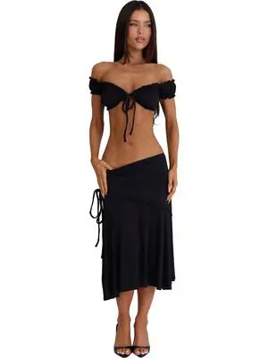 OUTCAST Arrielle Midi Skirt - Black