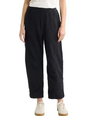 Marine Layer Pull-on Barrel Leg Twill Pants - Black