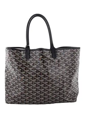 Goyard Saint Louis Tote Coated Canvas Pm - Black
