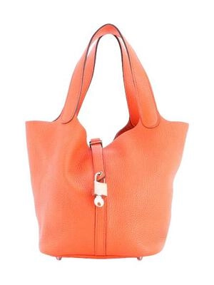 Hermès Picotin Lock Bag Clemence Mm Orange
