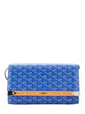 Goyard Monte Carlo Clutch With Strap Coated Canvas Pm - Blue