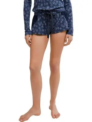 Free People Made You Blush Shorts - Navy Combo