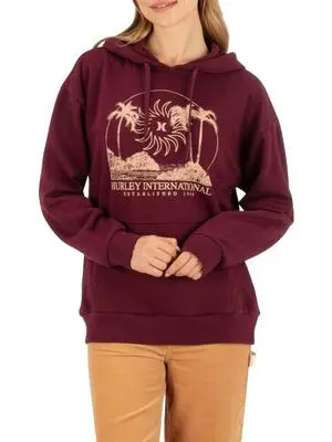 Hurley Oversized Graphic Hoodie - Fig