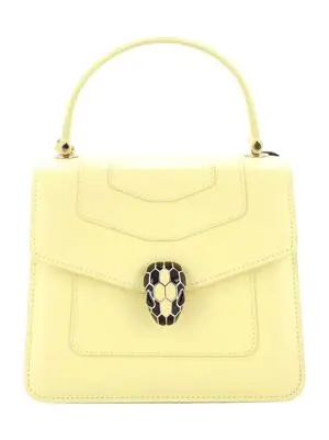 BVLGARI Serpenti Forever Top Handle Bag Leather Small - Yellow