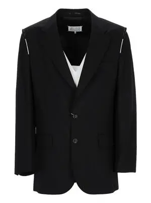 MAISON MARGIELA Giacca Monopetto In Lana - Black
