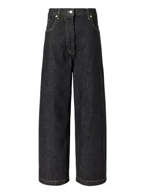 Studio Nicholson Neive Organic Cotton Wide-leg Jeans - Black