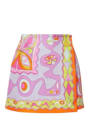 Emilio Pucci Angoli Twill Wrap Skirt - Multicoloured