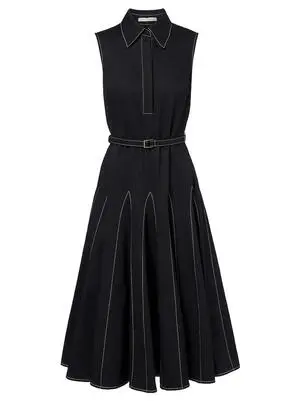 EMILIA WICKSTEAD Monique Midi Dress - Black