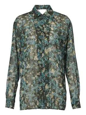 Dries Van Noten Floral Print Shirt - Blue