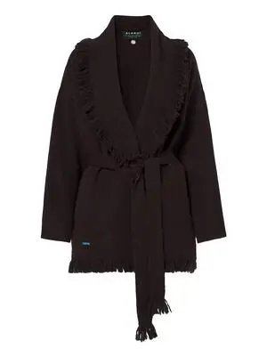 Alanui Finest Cashmere And Silk-blend Cardigan - Brown