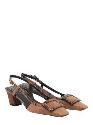 ROGER VIVIER Belle Vivier Slingback Pumps - Brown