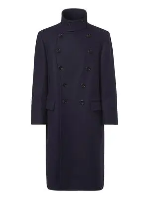 TOM FORD Double-breasted Wool Coat - Blue