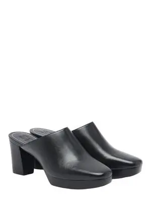Staud Monica Leather Mules - Black