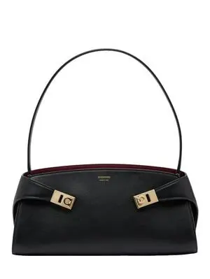 FERRAGAMO Leather Shoulder Bag - Black