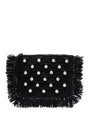 Rabanne Small Studded Clutch - Black