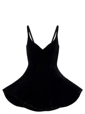 David Koma Velvet Mini Dress - Black