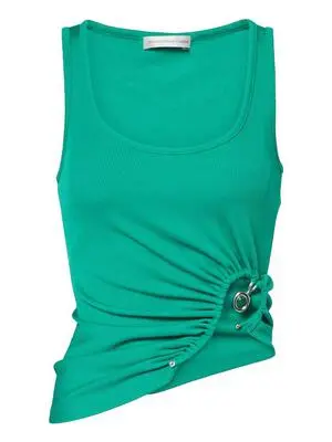 Christopher Esber Gathered Tank Top With Natural Stone Detail - Green
