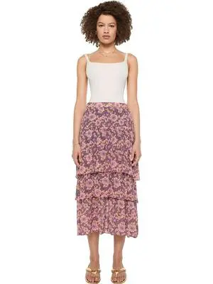 DDA HOLDINGS INC./ XIRENA DIVISION Xirena Gretchen Tiered Floral Midi Skirt - Pink