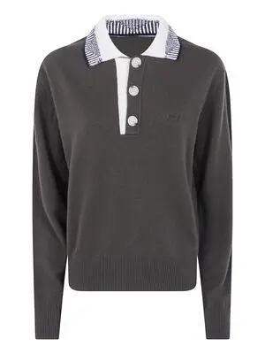 N.21 Wool Polo Shirt - Green