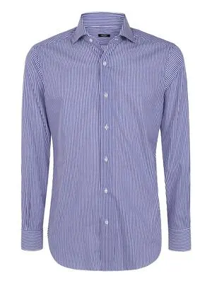 BARBA NAPOLI Shirt Classic Stripes "i1u13p0157005.u.01 Light - Blue