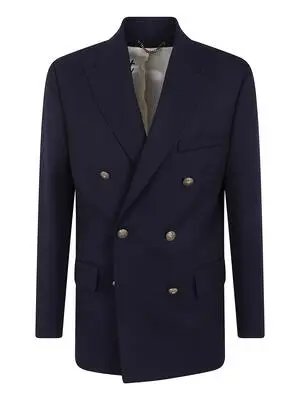GOLDEN GOOSE Double Breasted Blazer - Blue