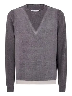 MAISON MARGIELA Fused Knit Sweater - Gray