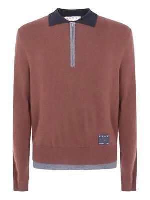 Marni Polo Neck Cashmere Sweater - Brown