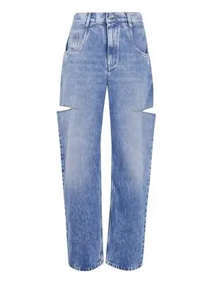 MAISON MARGIELA Cutout Detail Jeans - Blue