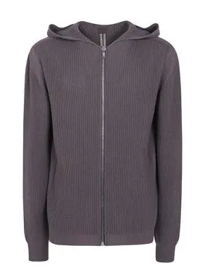 Rick Owens Zip-up Hooded Jacket - Gray