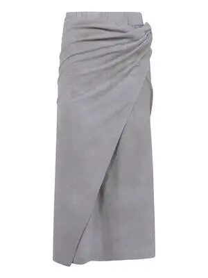 ZIGGY CHEN Asymmetric Jersey Skirt - Gray