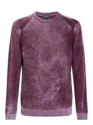 Emporio Armani Wool Cashmere Round Neck Sweater - Red