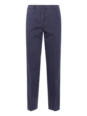 Peserico Stretch Gabardine Trousers - Blue
