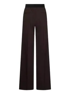 Agnona Pressed Crease Wide-leg Trousers - Brown