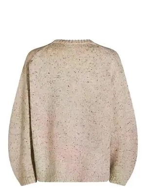 Fabiana Filippi Flecked-knit Crew-neck Sweater - Neutrals