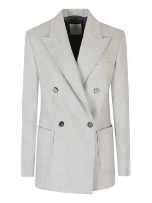 Eleventy Double-breasted Peak-lapels Blazer - Grey