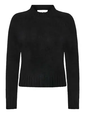 EMERSON RENALDI Ribbed-knit Raglan-sleeve Sweater - Black