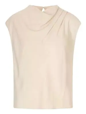 Agnona Draped Sleeveless Top - Neutrals
