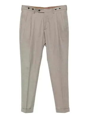 BERWICH Pleated Wool Trousers - Neutrals