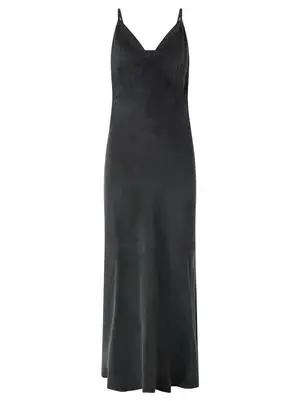 Pinko V-neck Slip Maxi Dress - Grey