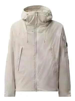 C.P. COMPANY Hooded Jacket With Lens Detail - Neutrals