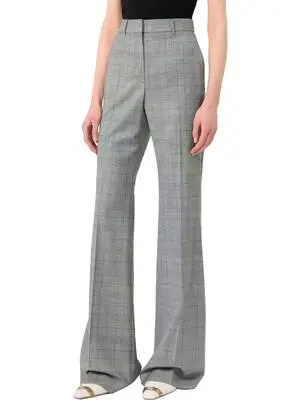 Sportmax Prince Of Wales Check Wool Trousers - Grey