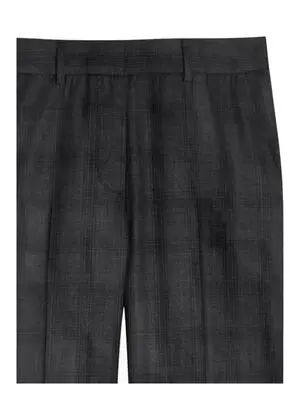 BLAZÉ MILANO Check-pattern Pressed Crease Trousers - Grey