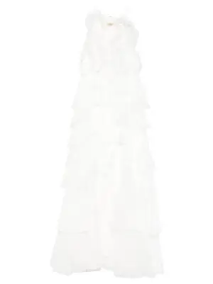 Aje Cleo Ruffled Gown Maxi Dress - White