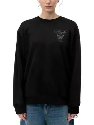 Hugo Butterfly Print Crewneck Sweatshirt - Black