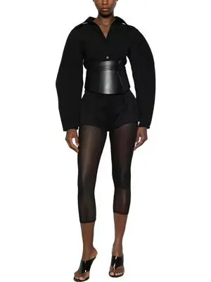 VESTIAIRE D'UN OISEAU LIBRE Vestiaire D'un Oiseau Libre High-Waisted Structured Shorts With Mesh Panels