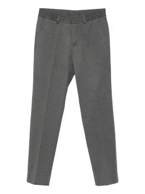 Karl Lagerfeld Melange Textured Finish Pressed Crease Trousers - Grey