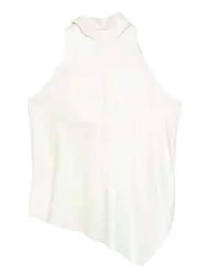 Brunello Cucinelli Asymmetric Halterneck Top - Neutrals