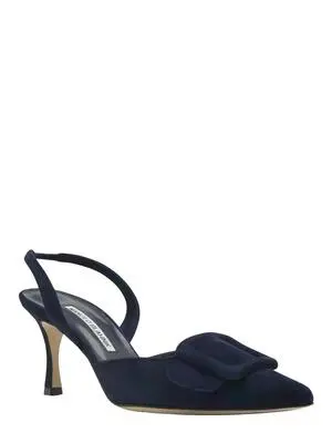 Manolo Blahnik Maysli Slingback Pumps - Blue