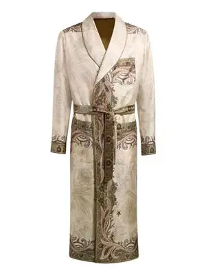 Etro Pegaso Paisley-print Coat - Neutrals